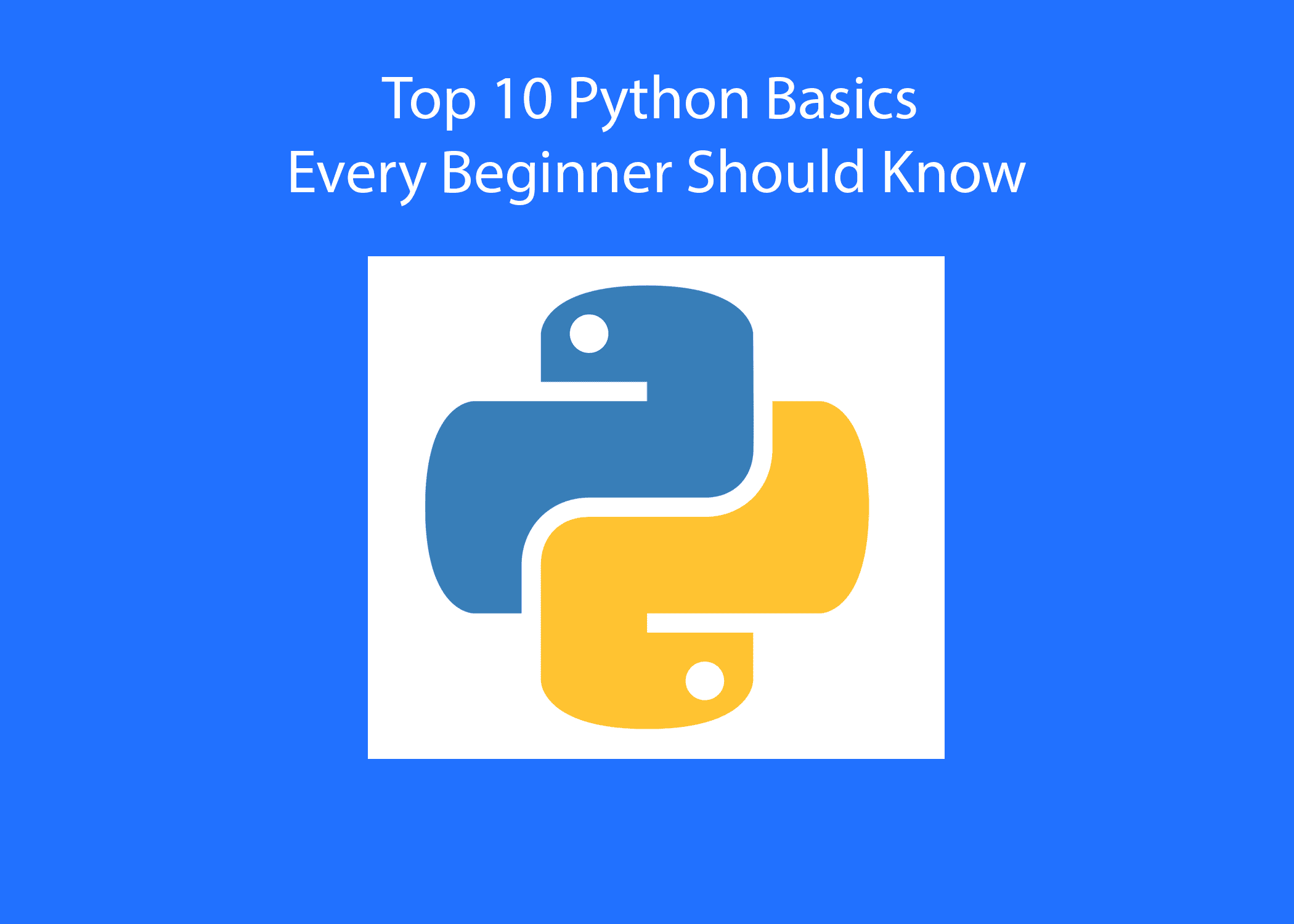 Top 10 Python Basics Every Beginner Should Know Nganatech